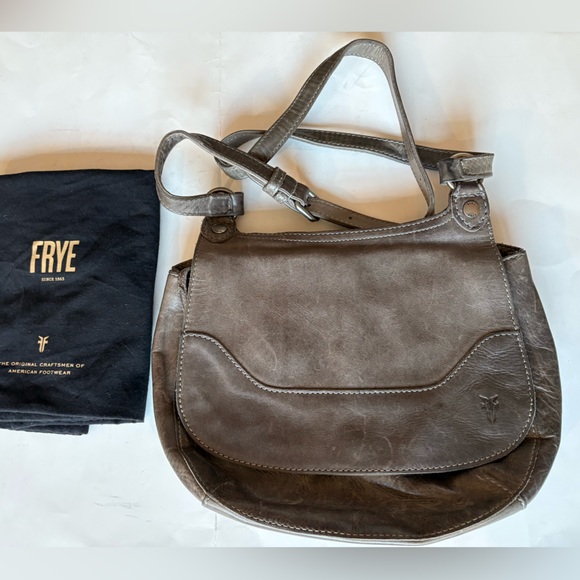 Frye | Bags | Frye Melissa Gray Leather Crossbody Bag 1 X 1 Gently Used ...